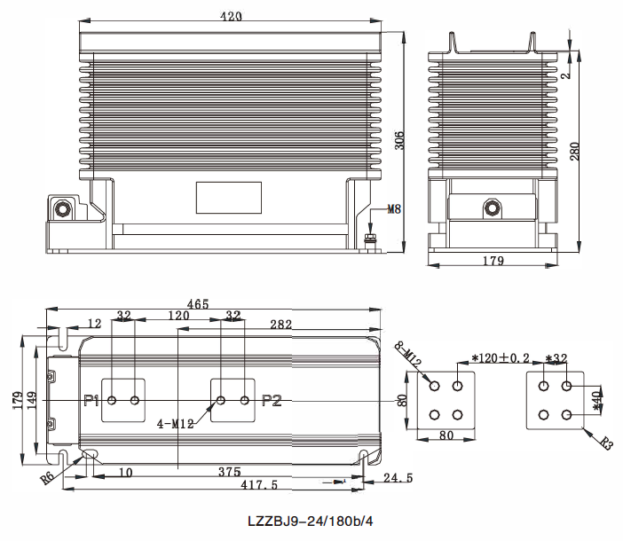 LZZBJ9-24-180b-2(4) 24kV Indoor Single-Phase Current Transformer ...